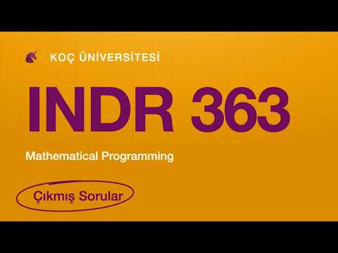 Koç INDR 363 Final | Çıkmış Sorular