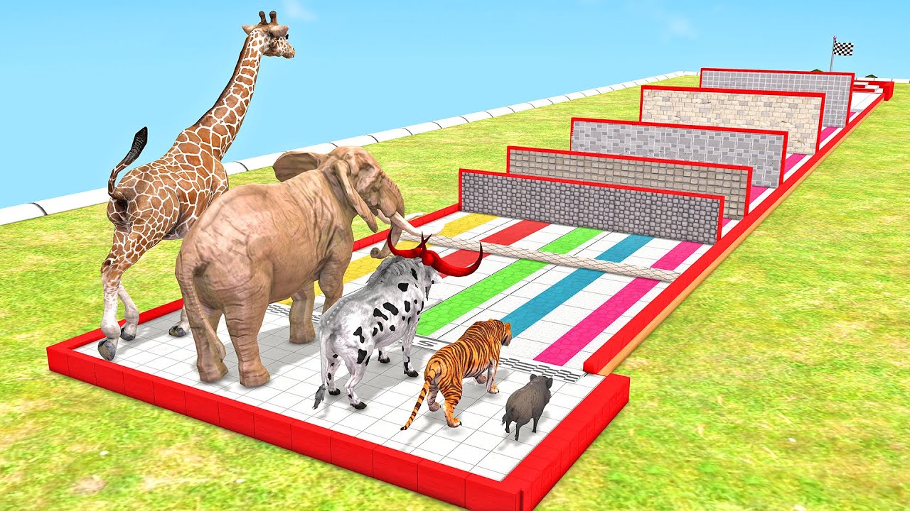 Animals of Different Sizes in a Block Race - Animal Revolt Battle ...