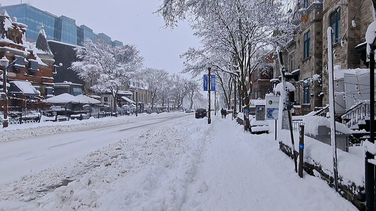 4K HDR QUEBEC CITY BEAUTIFUL SNOWSTORM WALK #video #travel - YouTube