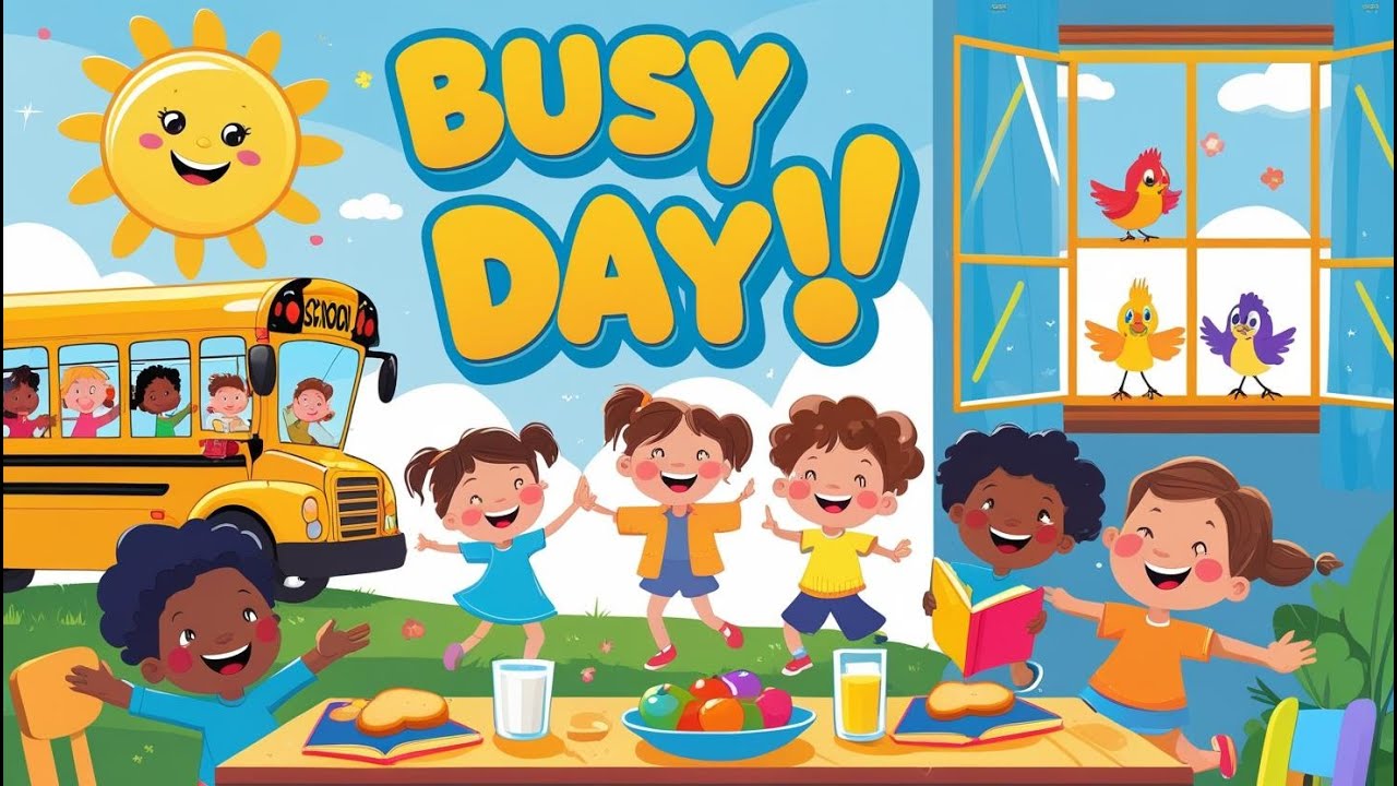 My Busy Busy Day – Fun Long English Poem for Kids | Learn, Sing & Rhyme ...