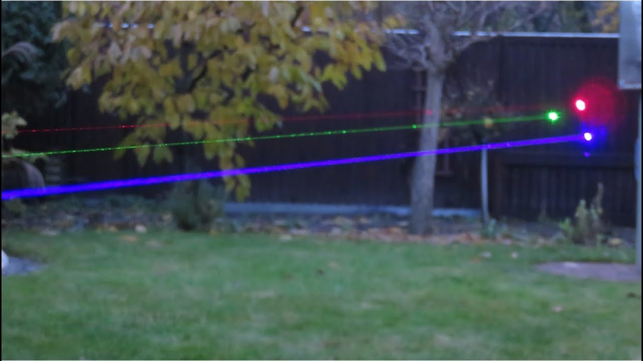 Strong Laser Blue, Green and Red - YouTube