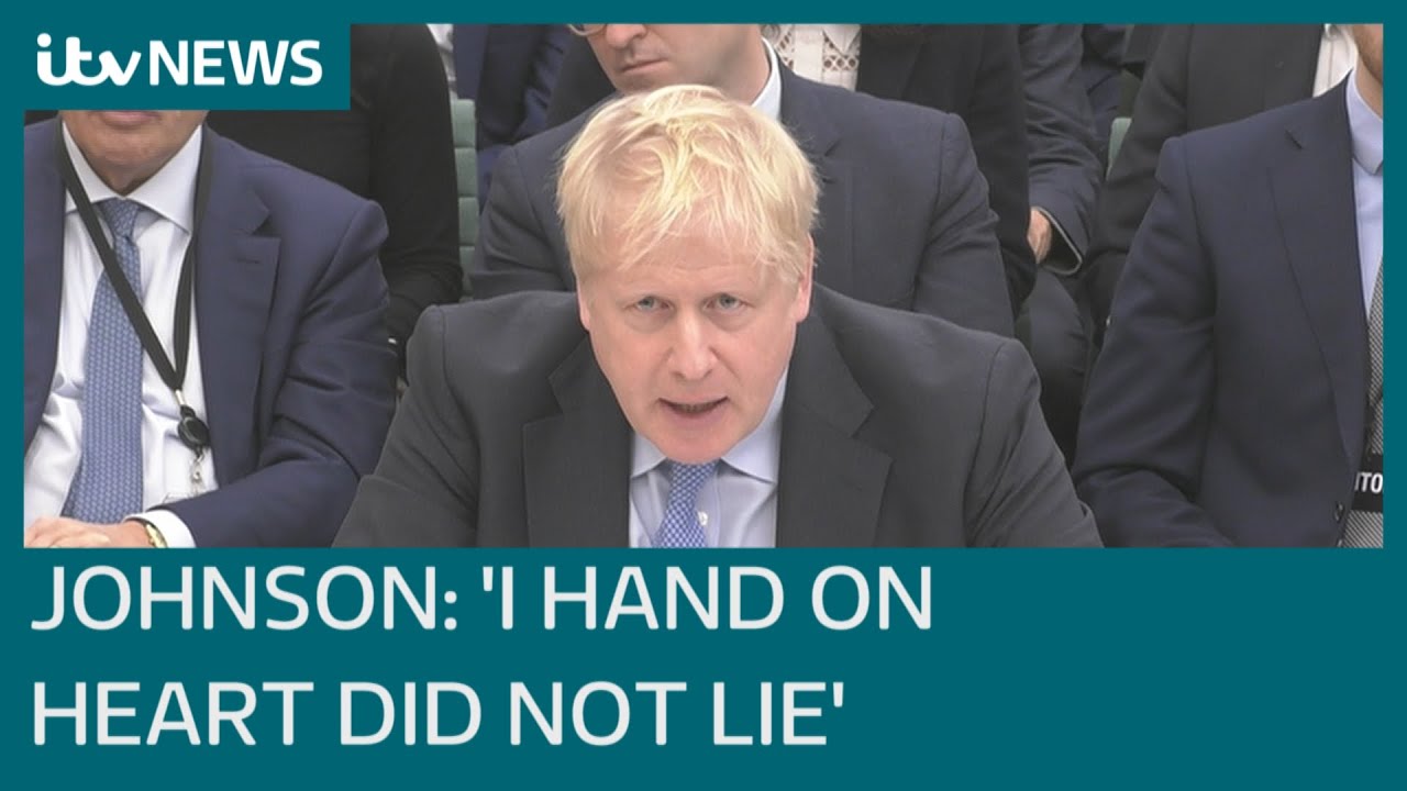 Boris Johnson says he 'hand on heart' didn't lie about No 10 parties ...