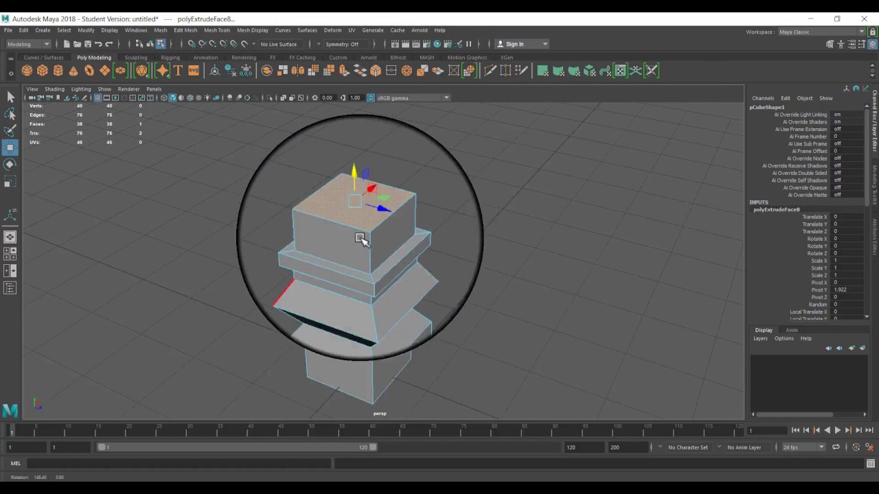 Extrude Tool - Maya 2018 - YouTube