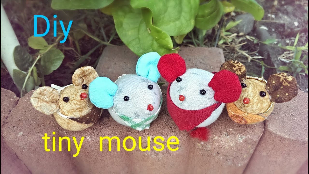 Diy: Tiny fabric mouse - YouTube