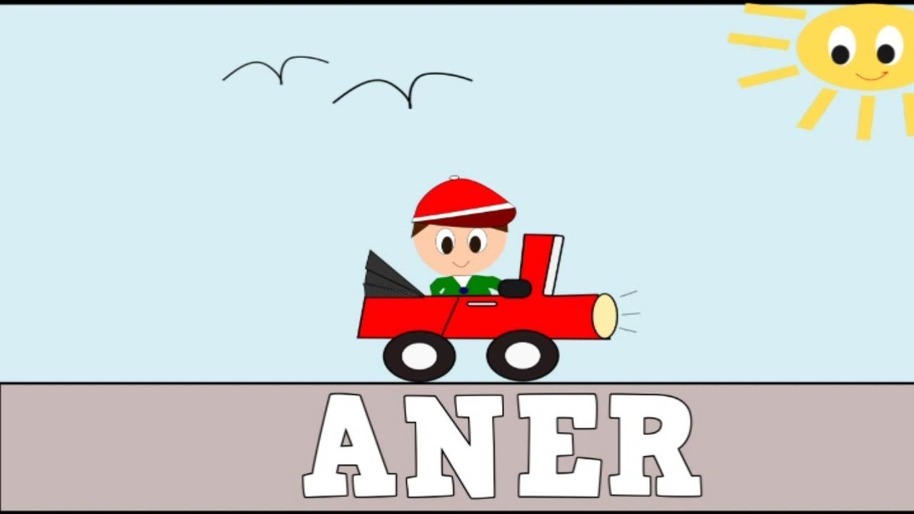 Aprender a Leer y Escribir ANER - Nombres de NIÑOS - Vídeos para niños ...