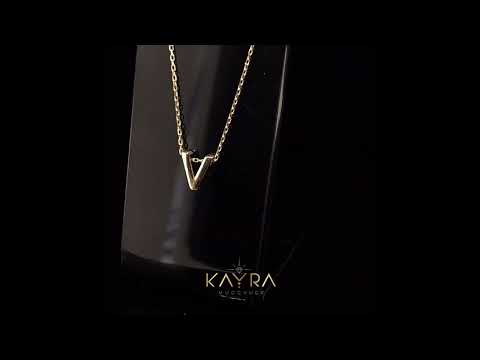 Sade V Harfi Altın Kolye BM133