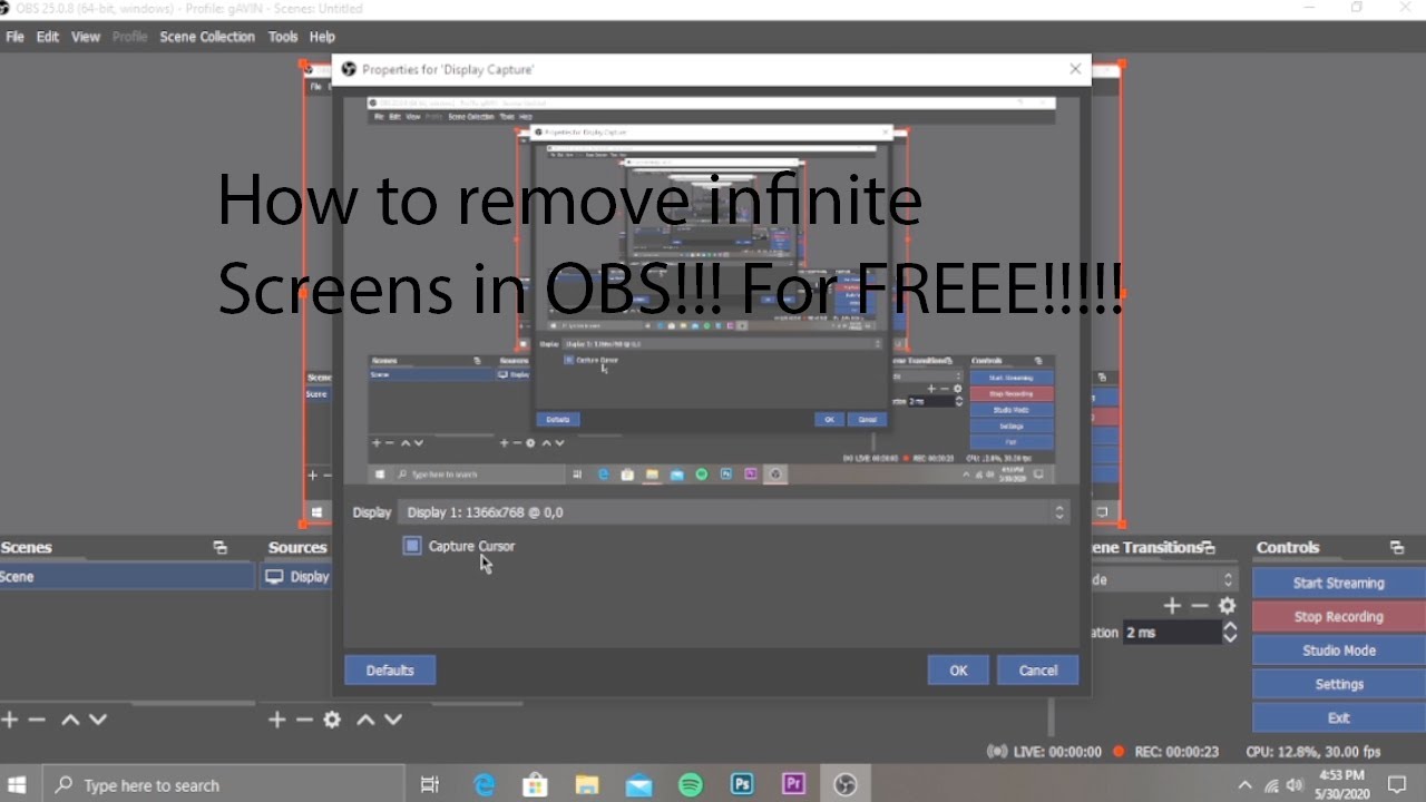How to remove infinite displays in OBS!!!! |DÊÂD| Editing - YouTube