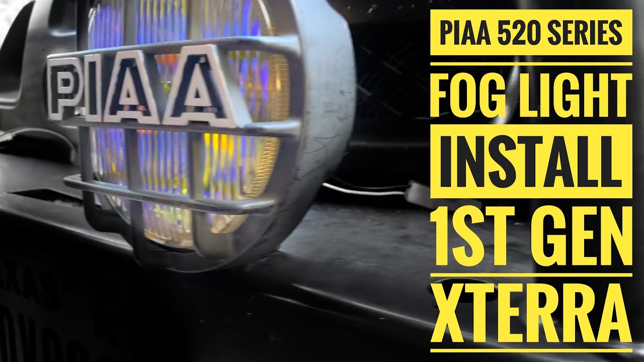1st Gen Xterra PIAA 520 Series Fog Light Install - YouTube
