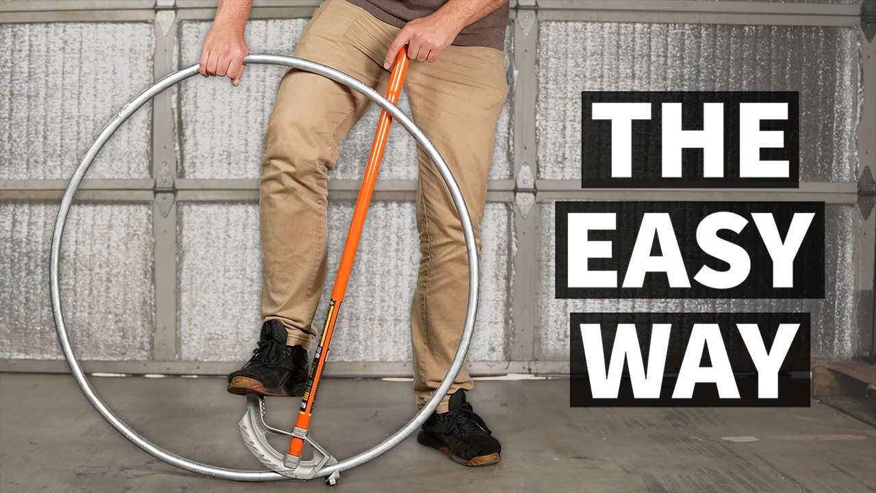 How To Bend Emt Conduit Into Circles Youtube