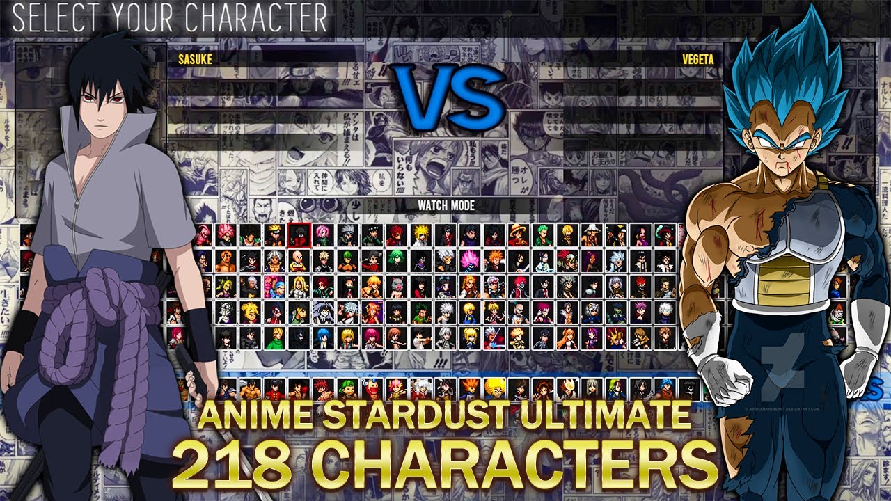ANIME STARDUST ULTIMATE V4 MUGEN - 218 Characters (PC / Android ...