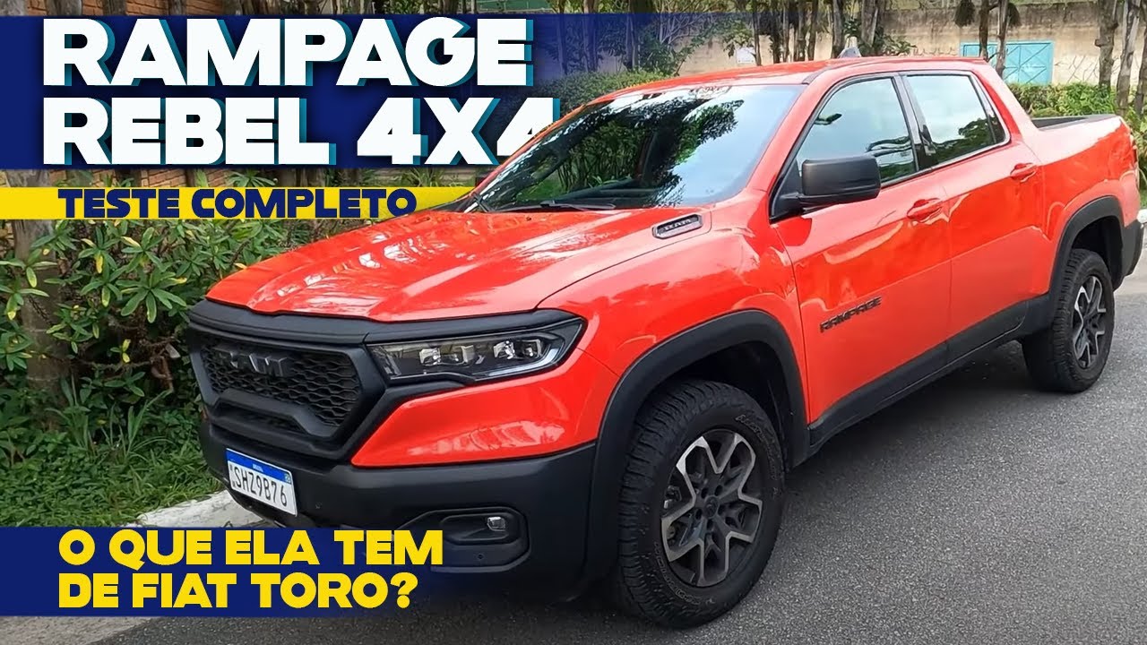 RAM RAMPAGE REBEL: o que ela tem de Fiat Toro? TESTE COMPLETO, itens de ...