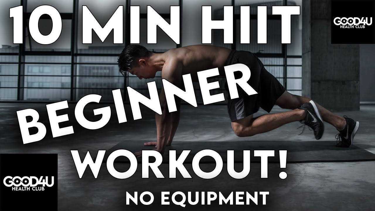 10 Minute Beginner HIIT Workout | Home Fat Burning Exercise | No ...