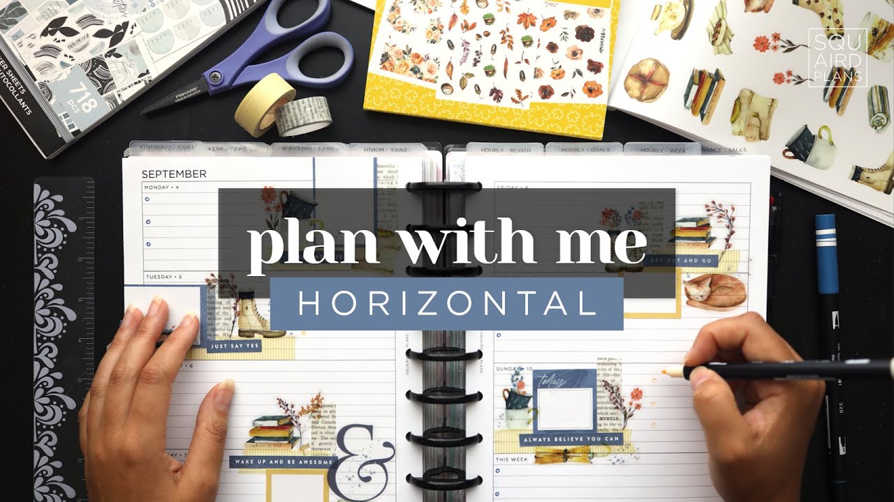 PLAN WITH ME :: DECORATING A HORIZONTAL LAYOUT IN A CLASSIC HAPPY ...