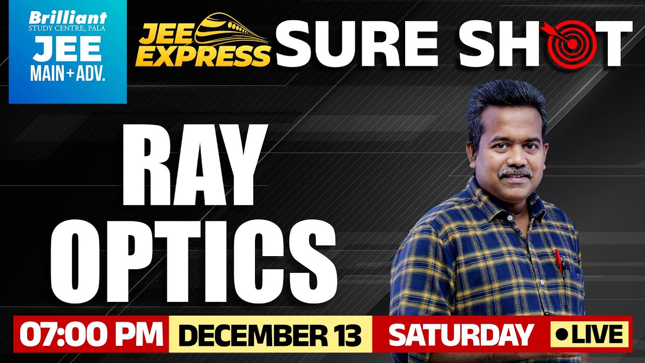 Ray Optics | JEE Physics Sure Shot Class| December 13 2025 | 7 PM ...
