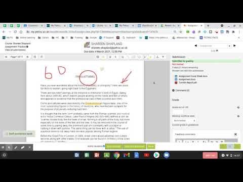 Moodle Assignment Marking Online - YouTube