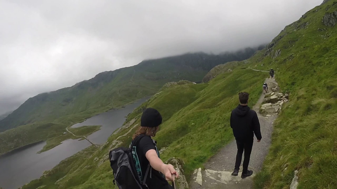 Snowdon - Pyg Track Walk (windy) - YouTube