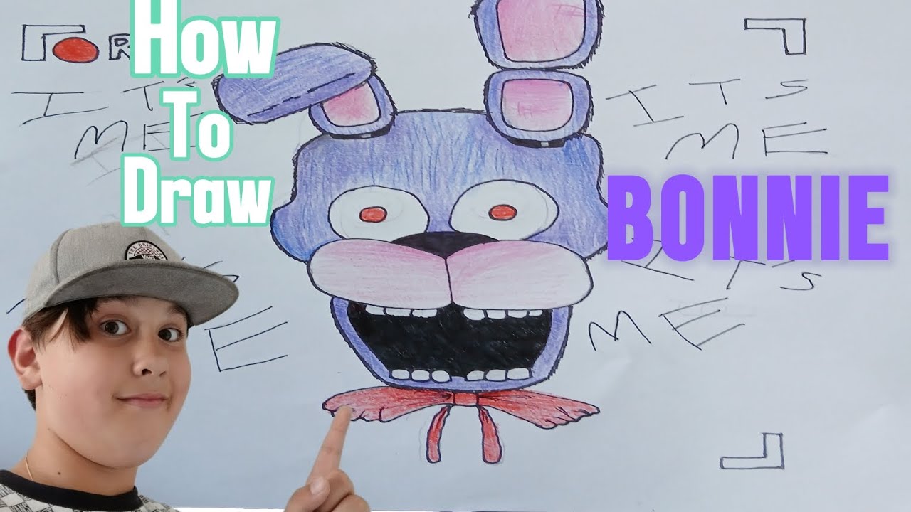 How to Draw Bonnie FNAF - step by step- - YouTube