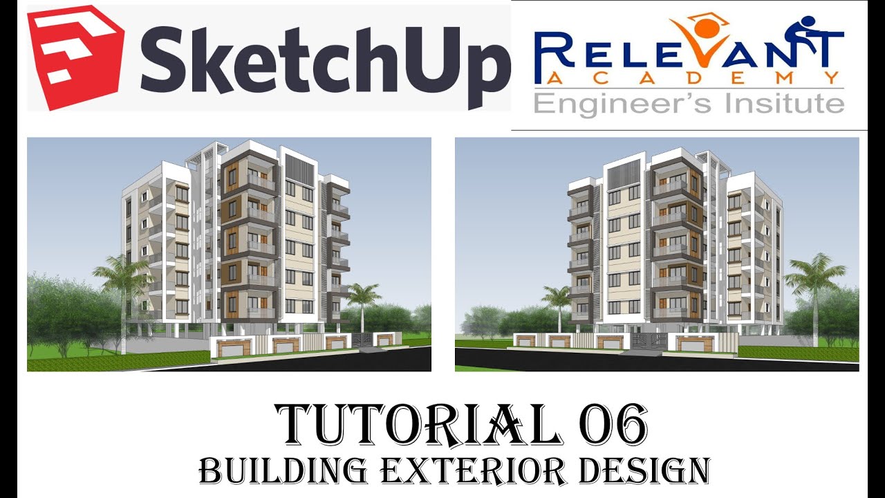 3D ELEVATION DESIGN IN SKETCHUP.(MODEL-06) - YouTube