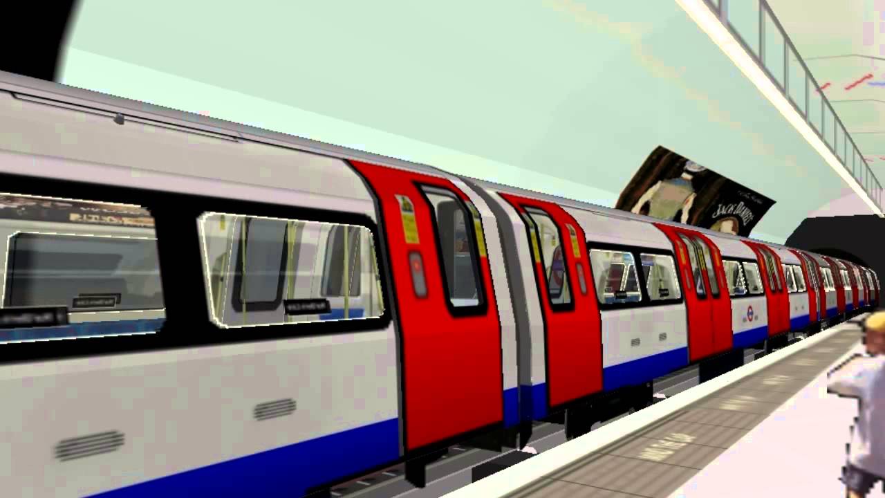 OpenBve: Northern Line 1995TS 51501 Departing Embankment - YouTube