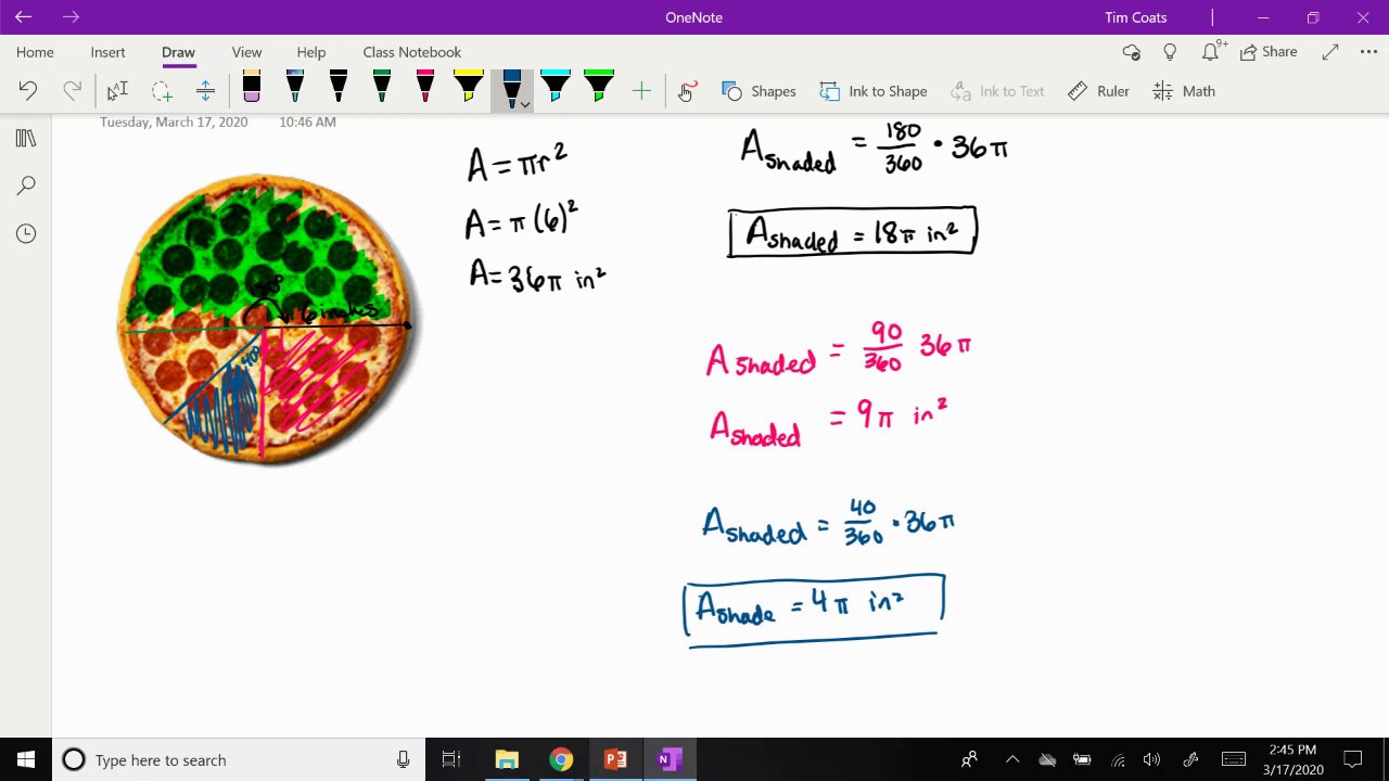 Exploring Sector Area in Terms of Pizza Slices - YouTube