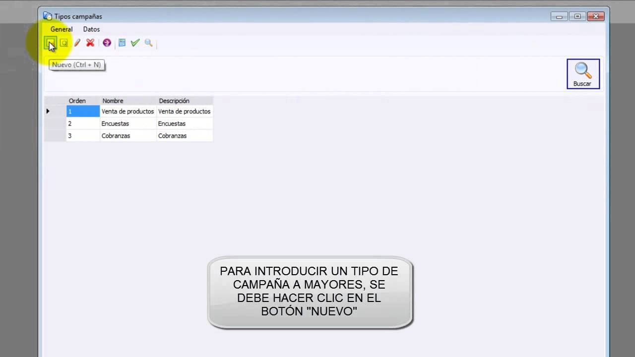 Vídeo-Manual Onix ERP. Agregar tipos de campaña para CRM - YouTube