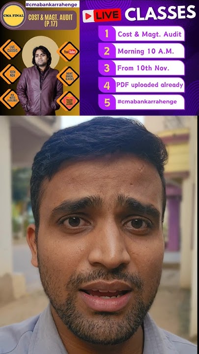 Live Free Classes Of Cost and Management Audit || Youtube Live free ...