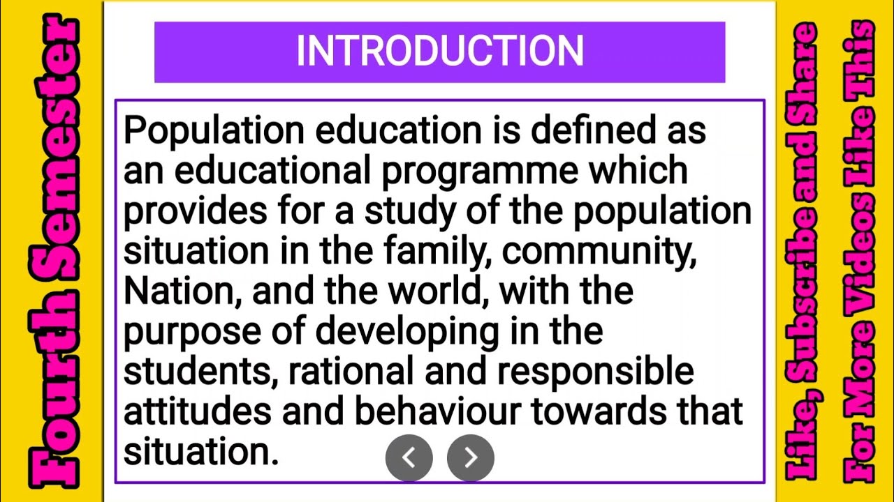 IMPORTANCE OF POPULATION EDUCATION Environmental And Population importance-of-population-education-environmental-and-population
