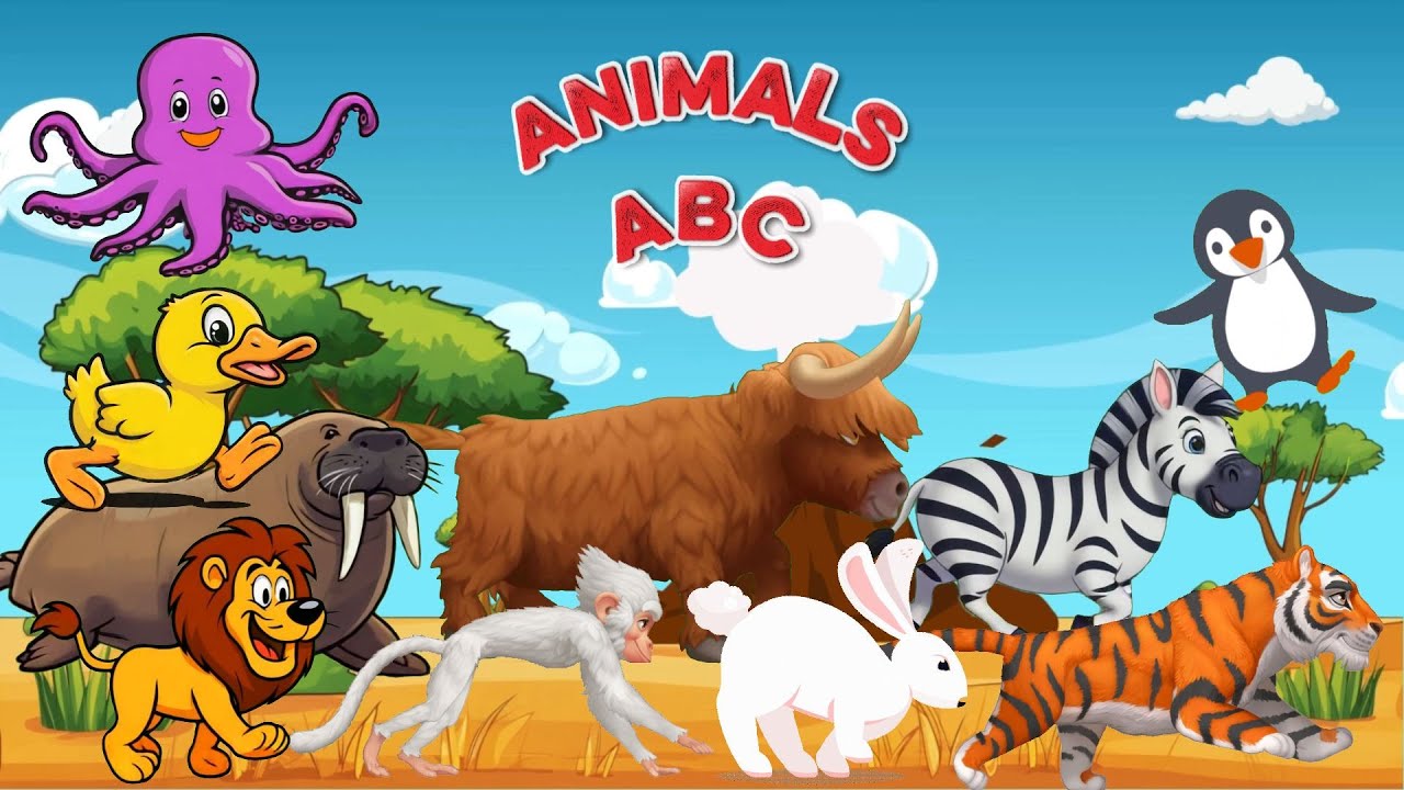 Animals ABC 0804 | Nursery Rhymes | Woof Woof Rhymes - YouTube