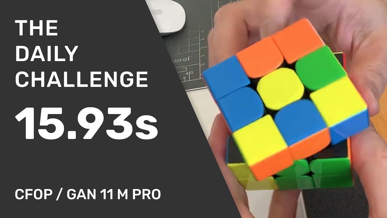 Solve Rubik's cube - Sub 20 - 15.93s - F2L CFOP OLL PLL - Scramble ...