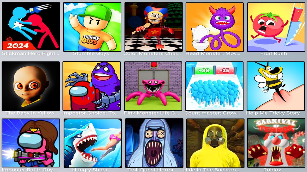 The Baby In Yellow,Troll Quest Horror,Sumble Guys,Roblox,Imposter ...