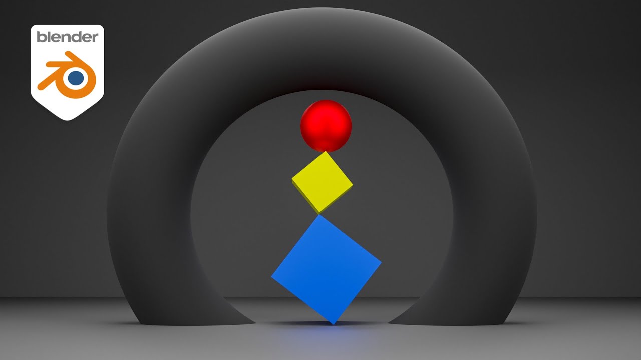 Make This Easy Abstract Studio Artwork In Blender | Blender Tutorial ...