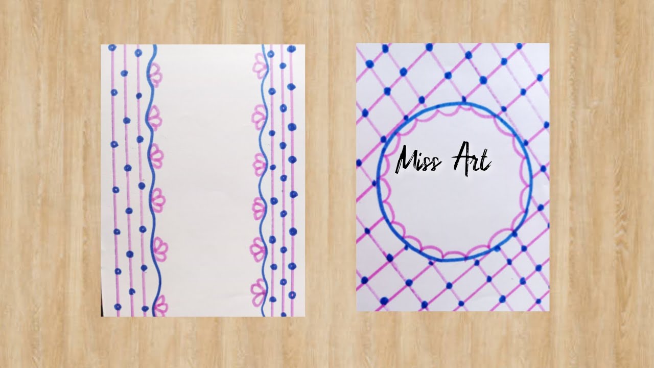 Border Design/project work design/assignment front page design handmade ...