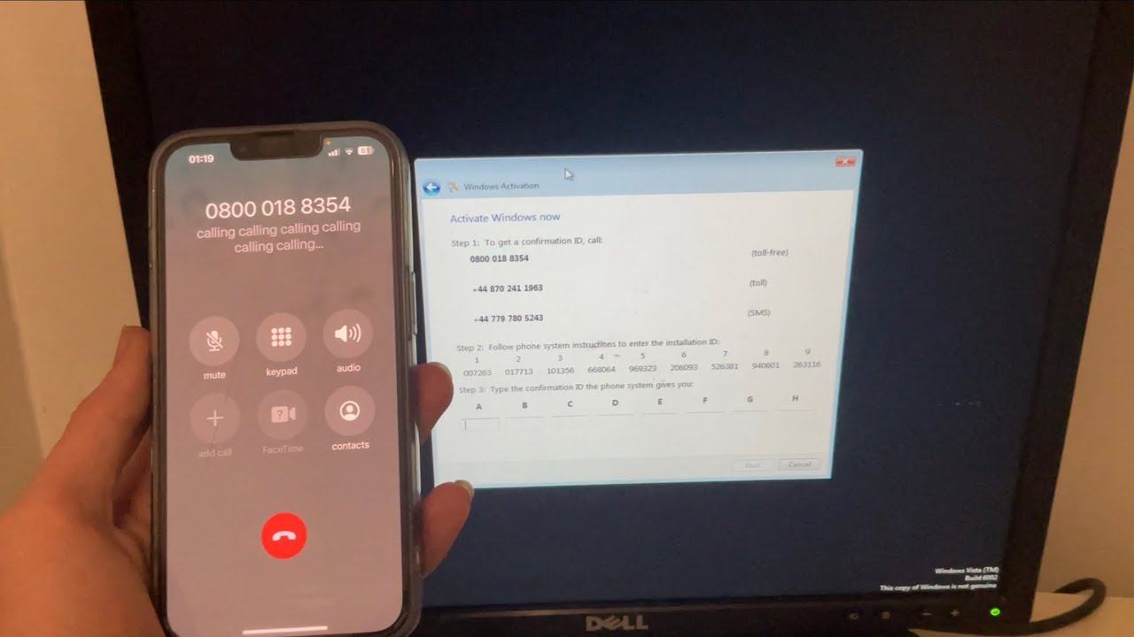 Activating Windows Vista over the phone in 2022 - YouTube