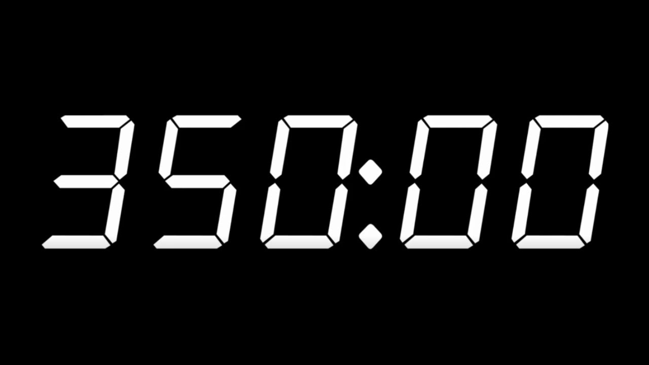 350 MINUTES - TIMER AND ALARM - 1080p - DARK SCREEN - COUNTDOWN - YouTube