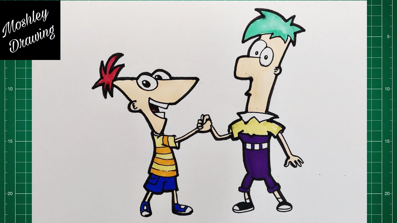 How to Draw Phineas and Ferb Easy Step by Step - YouTube