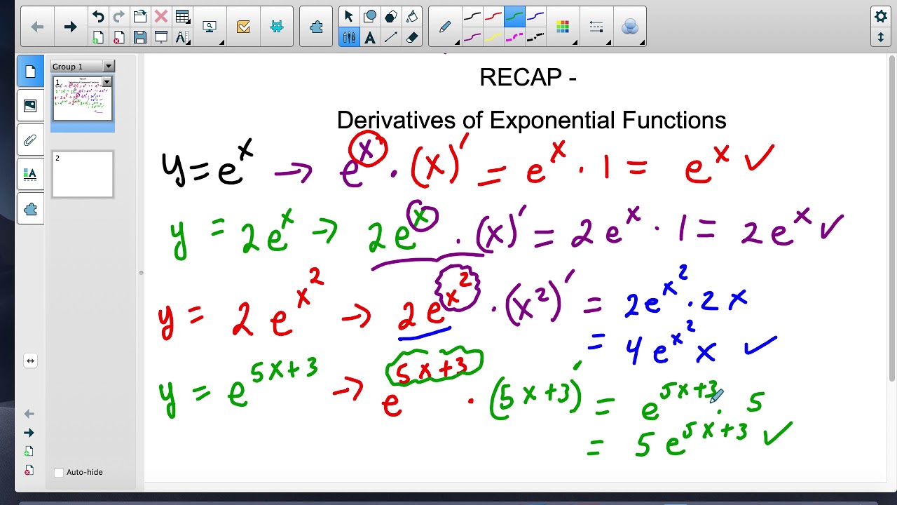 Derivatives of Exponential Functions - Basics ( RECAP) - YouTube