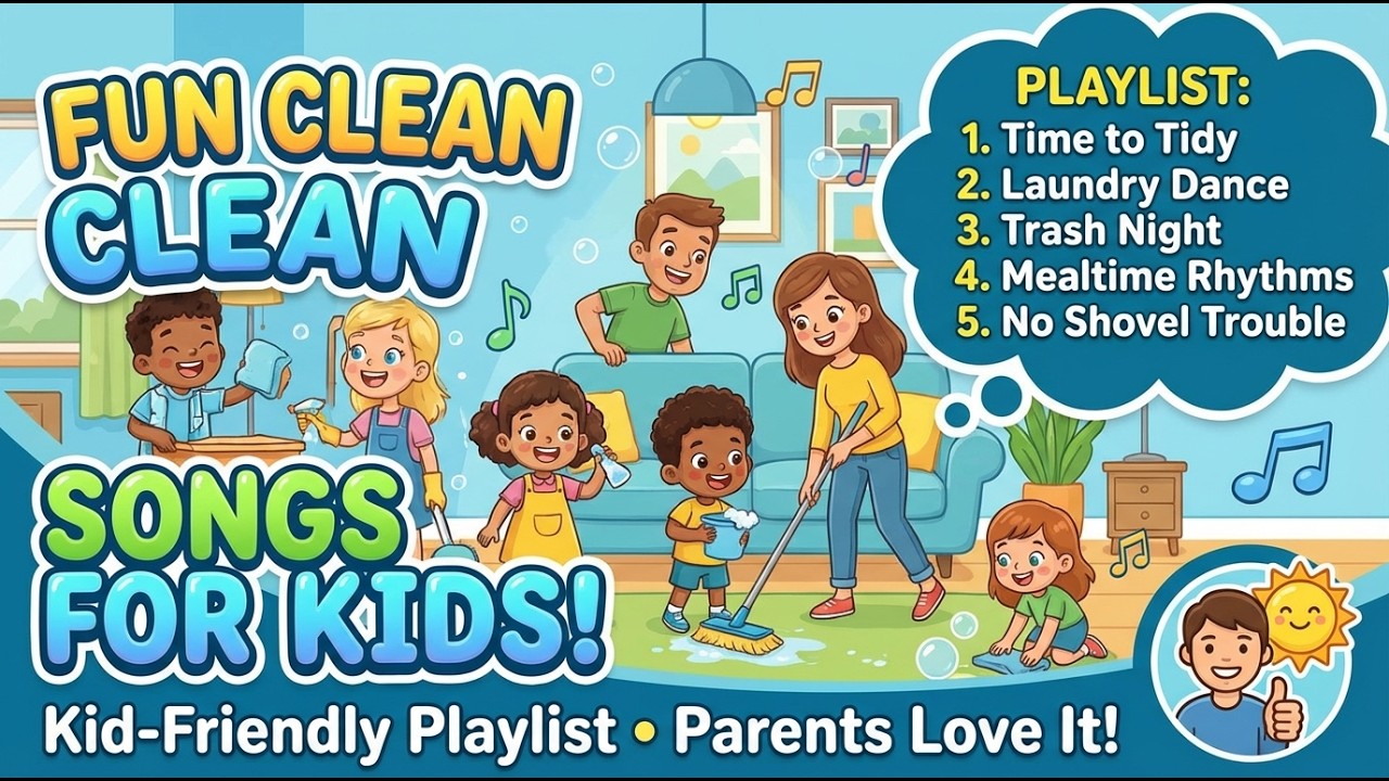 Clean Up Song for Kids! 🧹 5 Fun Tidy Up Songs for Home & School ...