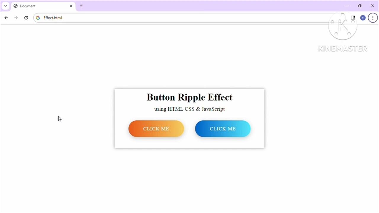 Button Ripple Effect Javascript Youtube