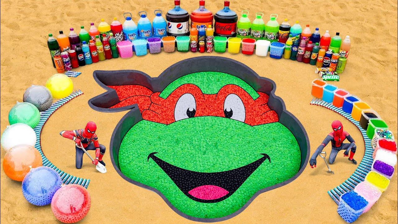 How to make a frog superhero with cement and orbeez, giant soda ...