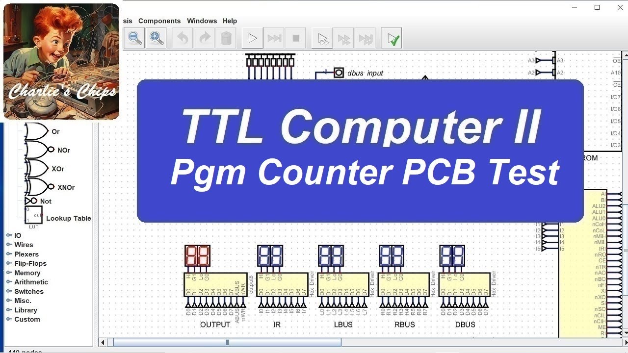 TTL Computer II #20 - Program Counter PCB Test - YouTube