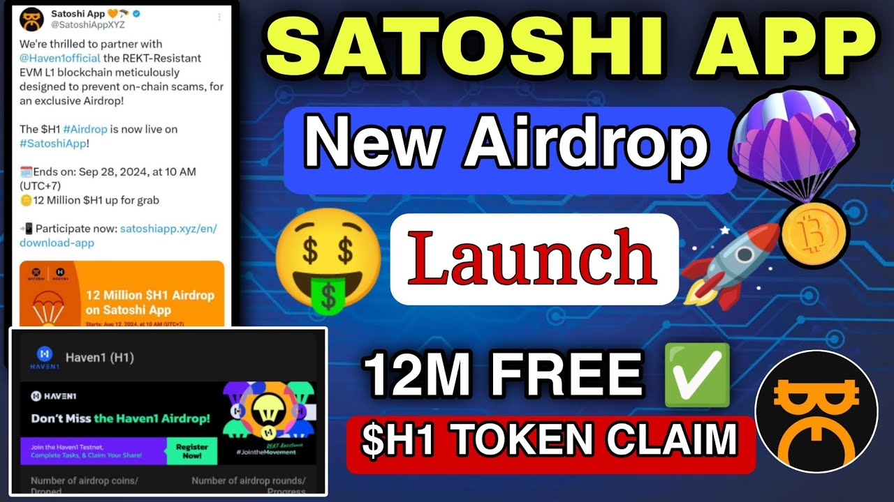 Satoshi Mining App New Airdrop || Earn Haven1 ( H1 ) Coins 🤑 || Satoshi ...