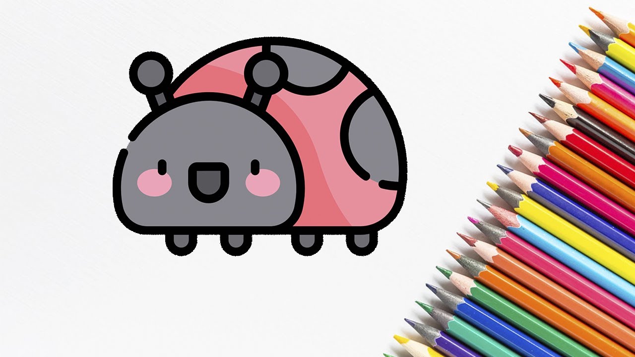 How To Draw A Cute Ladybug 🐞 For Kids || Easy Drawing Tutorial - YouTube