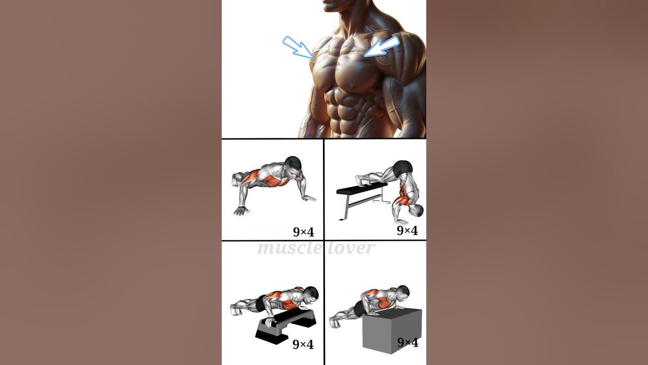 The best exercises to build chest muscles at home 🏠 - YouTube