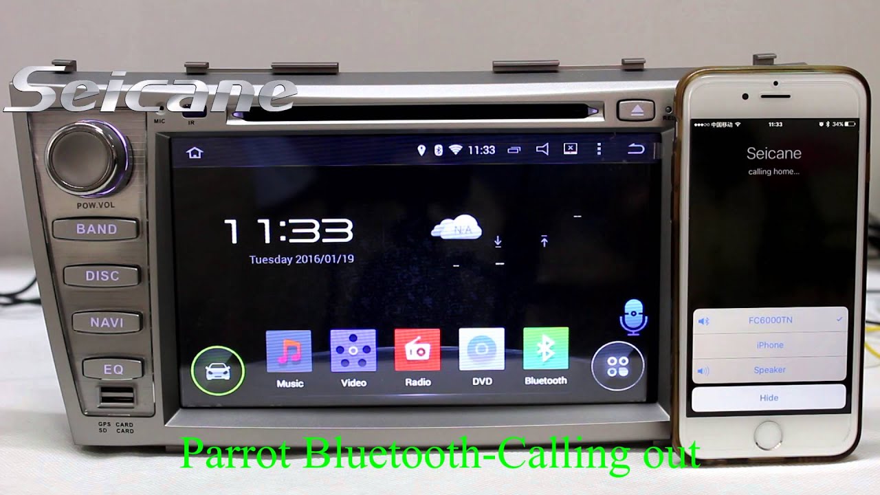 Seicane car radio Parrot Bluetooth support voice command for calling ...