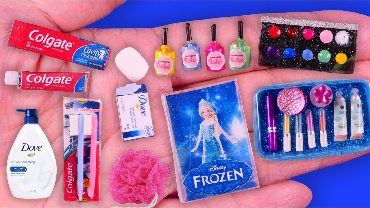 21 DIY Miniature Bathroom & Makeup Crafts - YouTube