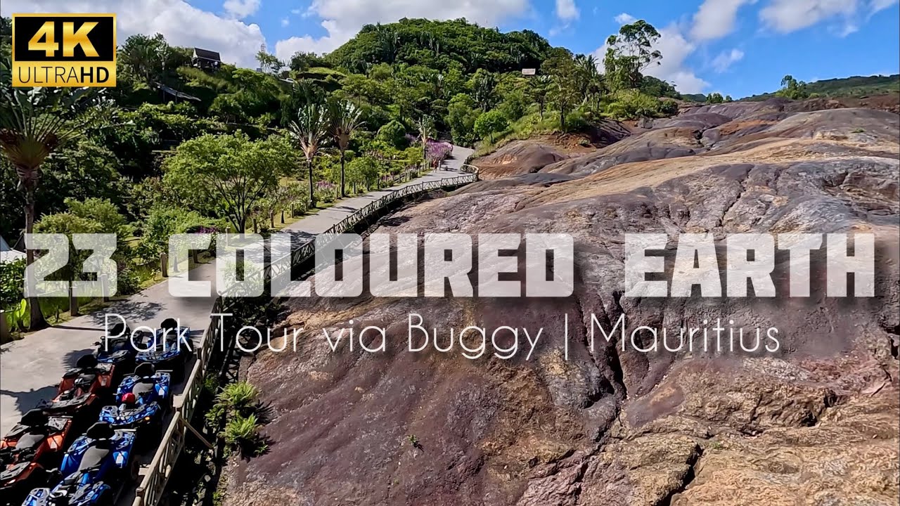 23 Coloured Earth Park, Mauritius | 4K Tour via Buggy ride - YouTube