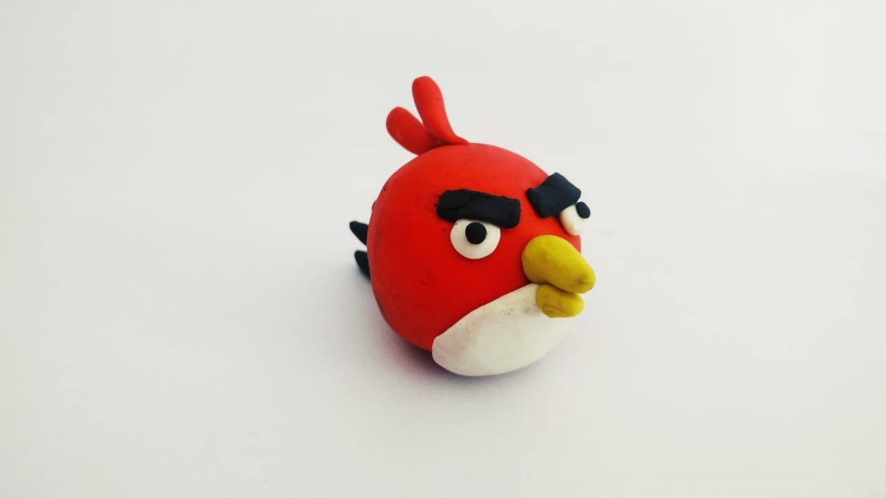 How to make an Angry bird with Play doh/Clay modelling Angry bird/DIY ...