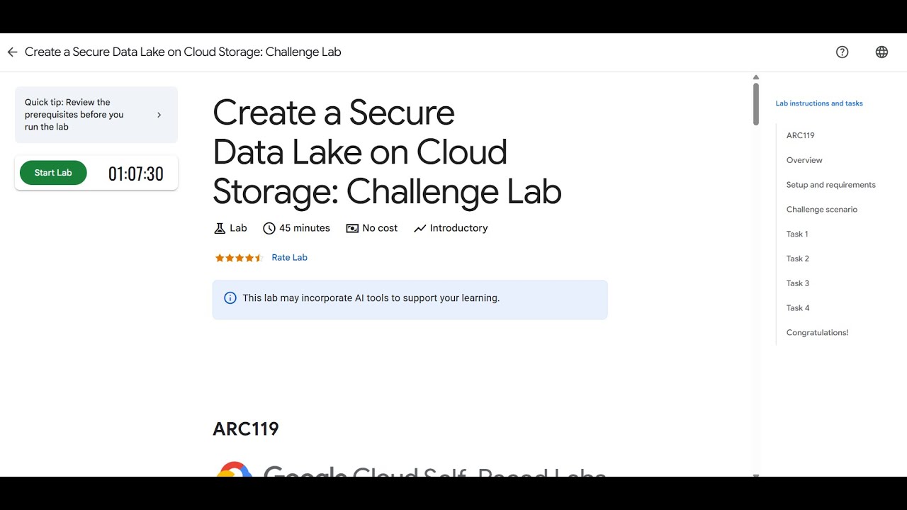 Create a Secure Data Lake on Cloud Storage: Challenge Lab | Lab solution #arcade2025 - YouTube