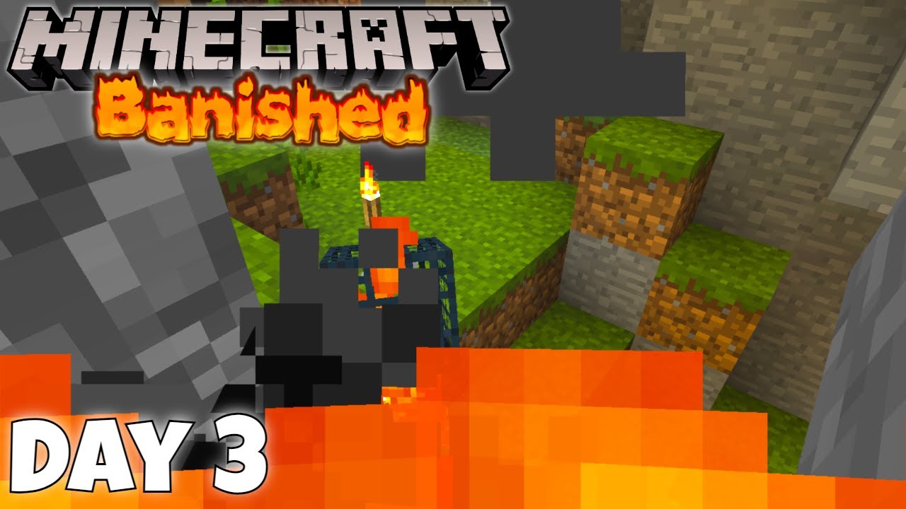 So Many Mobs! 100 Days: Banished Mage [Modded Minecraft] - Day 3 - YouTube