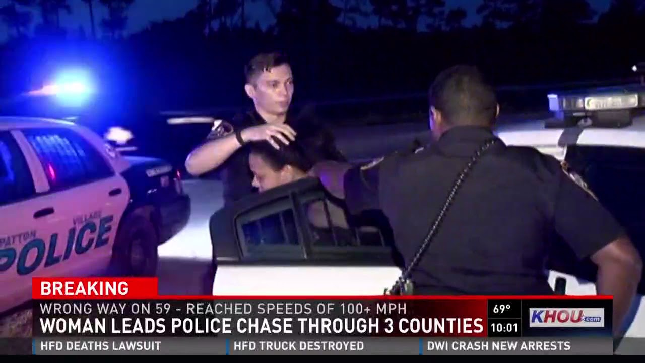 Woman leads police on high speed chase through 3 counties - YouTube